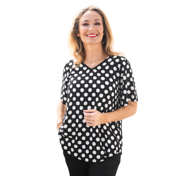 Willow Tree Black and White Spot Top | La Belle Designs
